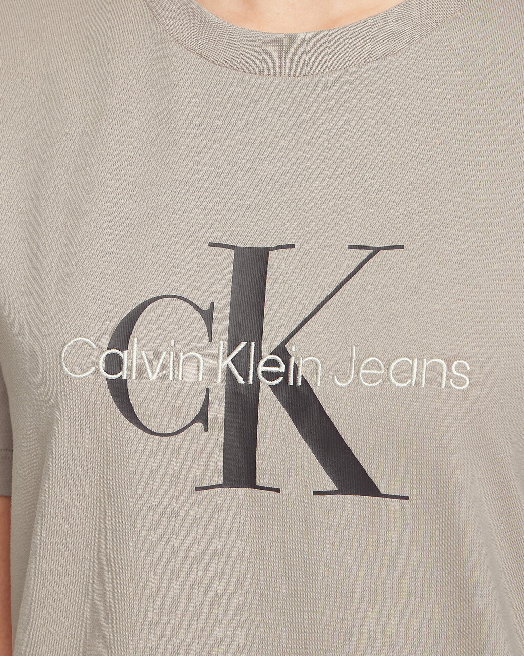 여성 히어로 모노로고 크루넥 반팔 티셔츠 | brown | Calvin Klein Korea