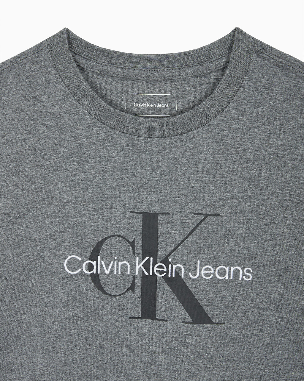 여성 히어로 모노로고 크루넥 반팔 티셔츠 | grey | Calvin Klein Korea